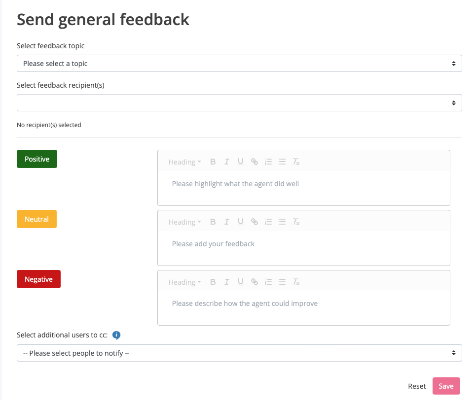 Providing General Feedback For A Colleague Puzzel Help Centre