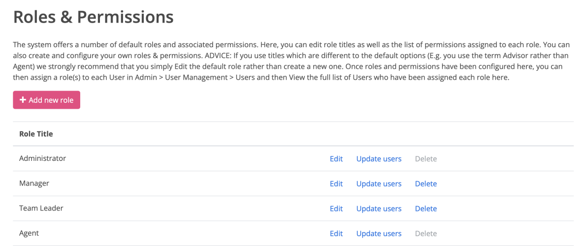 Adding,editing,deleting roles & permissions | Puzzel Help Centre Adding,editing,deleting roles & permissions | Puzzel Help Centre